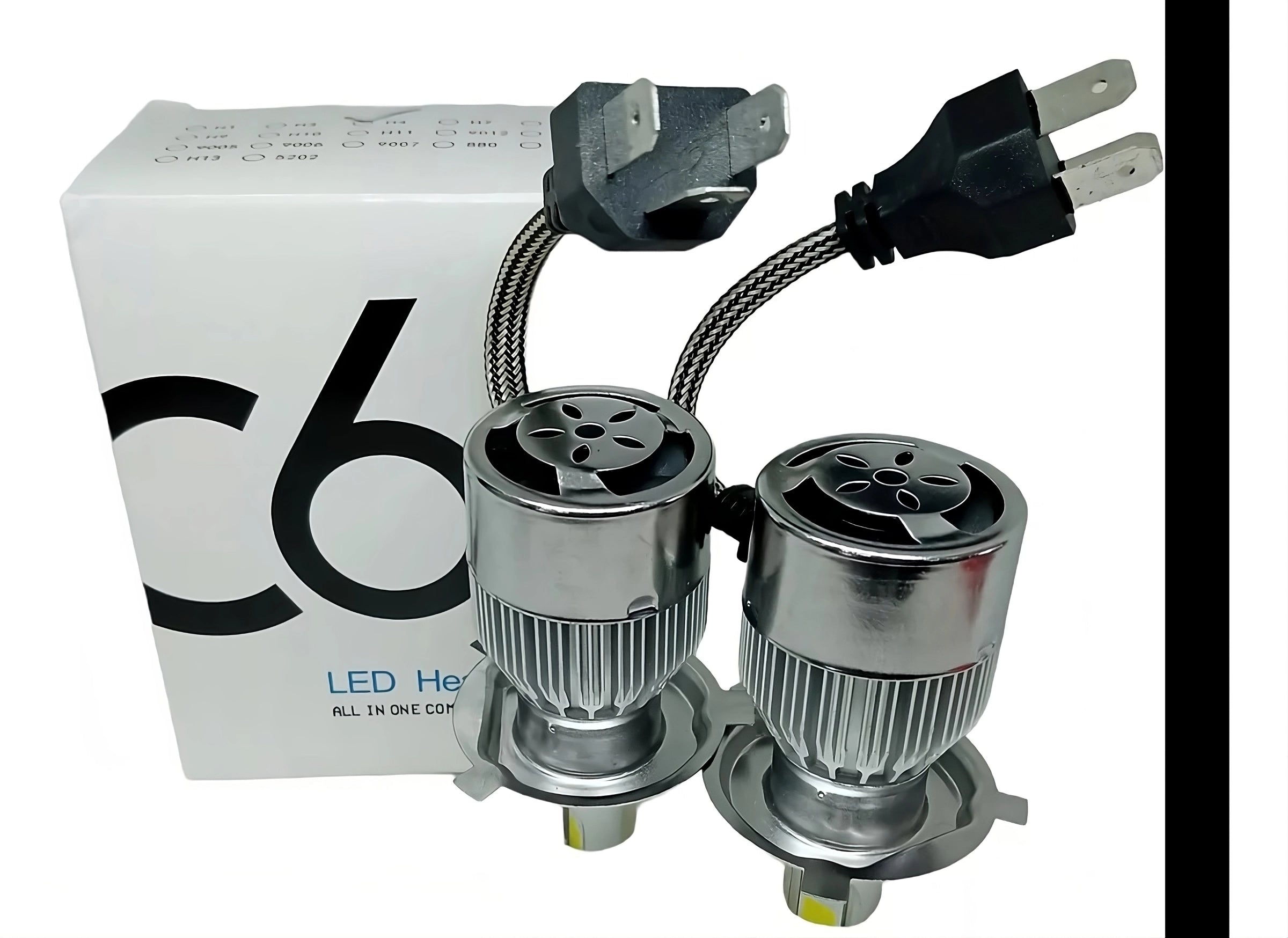Kit turbo luces ampolletas led blanca h4 focos c6 36w – PromoTodo